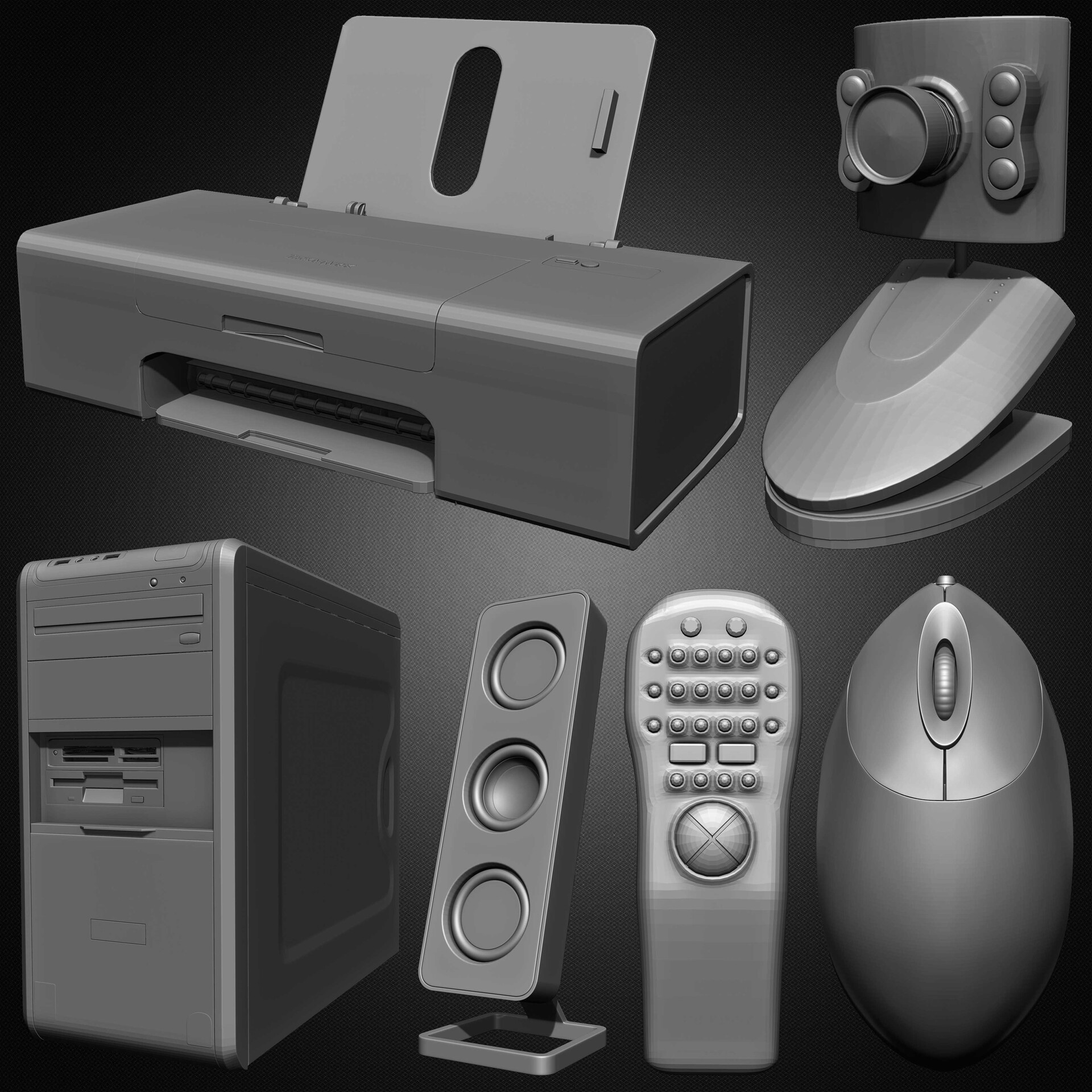 ArtStation - 50 Electronic Props Kitbash