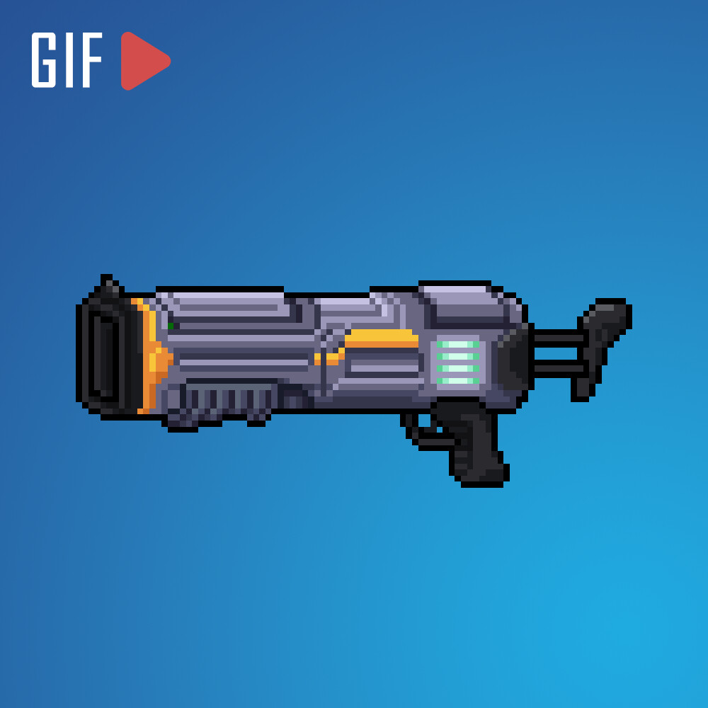 ArtStation - Gun Pixel Art