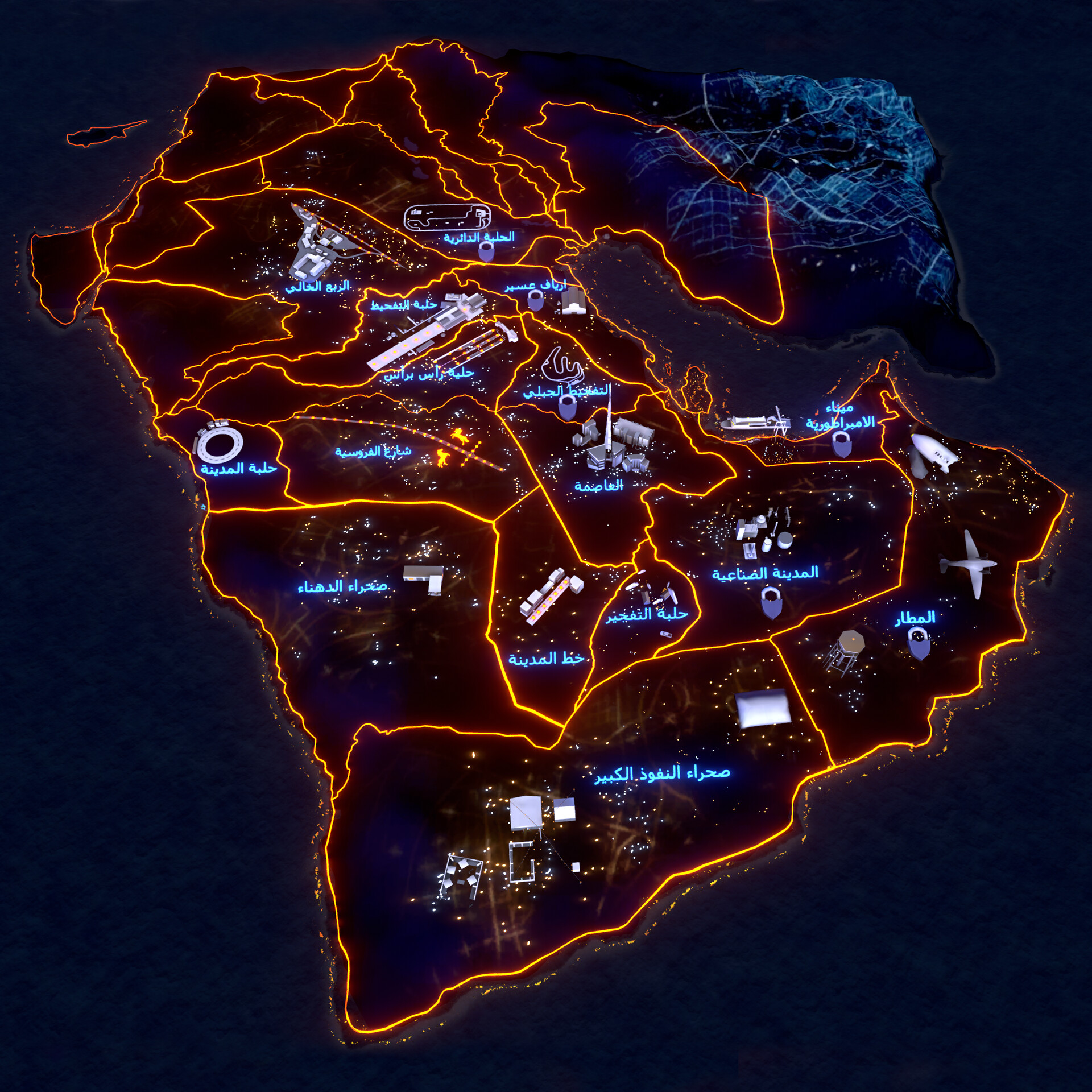 ArtStation - NEW 3D MINIMAP @ HAJWALA FOR LIFE / DRIFT FOR LIFE ( MOBILE GAME )