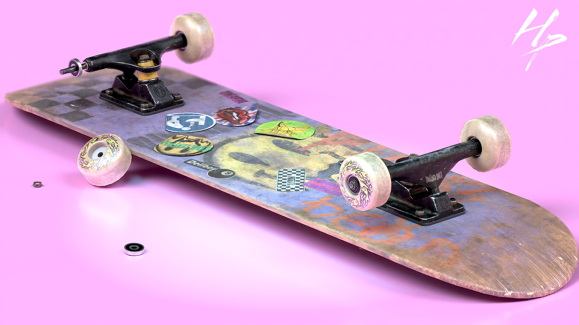 ArtStation - 70's Skateboard