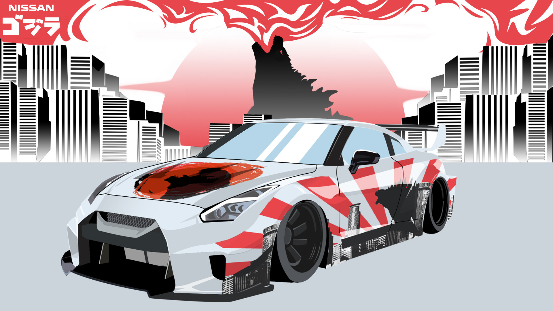 ArtStation - Nissan Gtr Godzilla Ver. 2