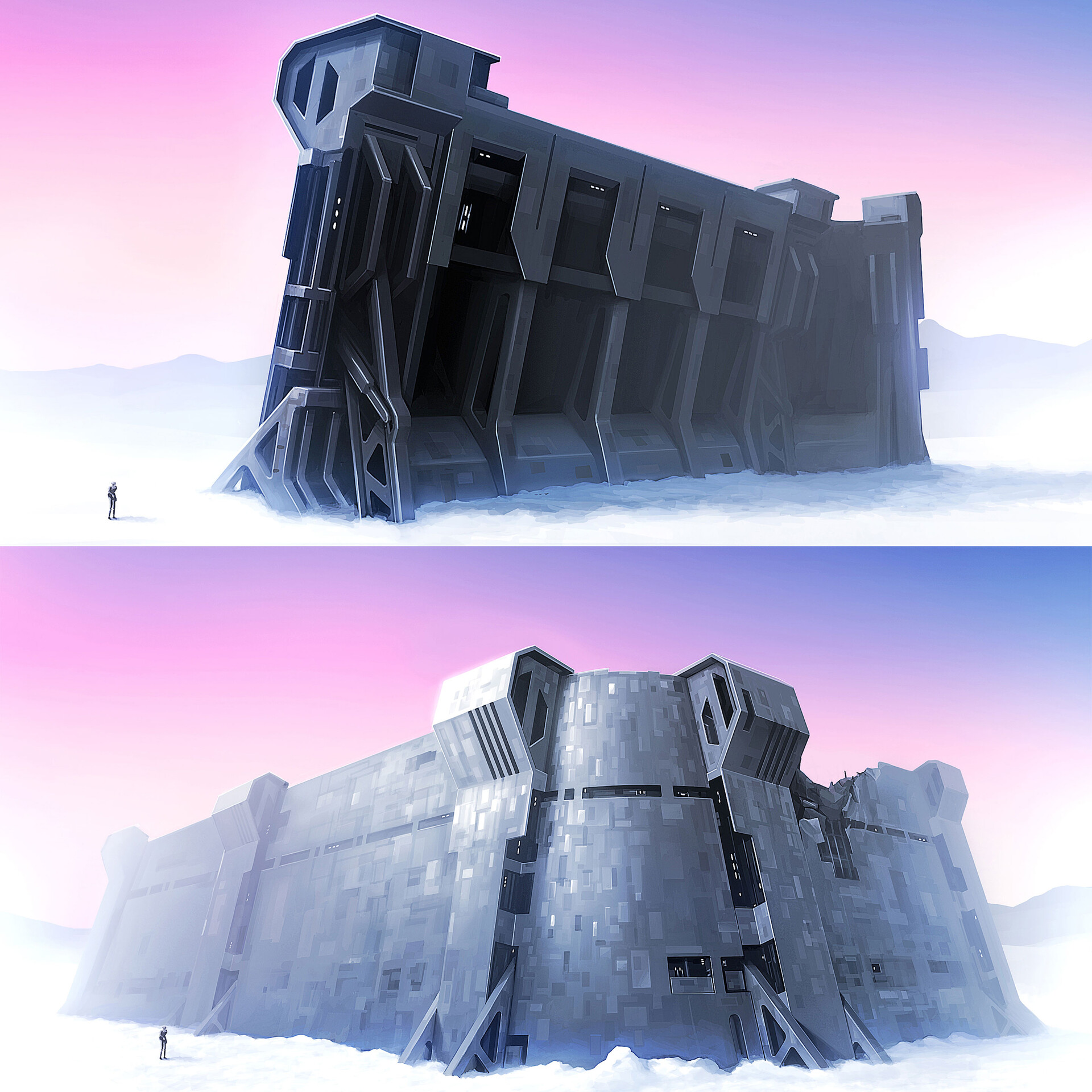 ArtStation - SciFi Fortress - concept art