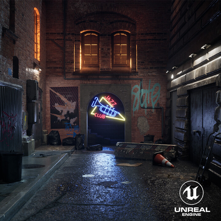 ArtStation - Jazz Club Alley