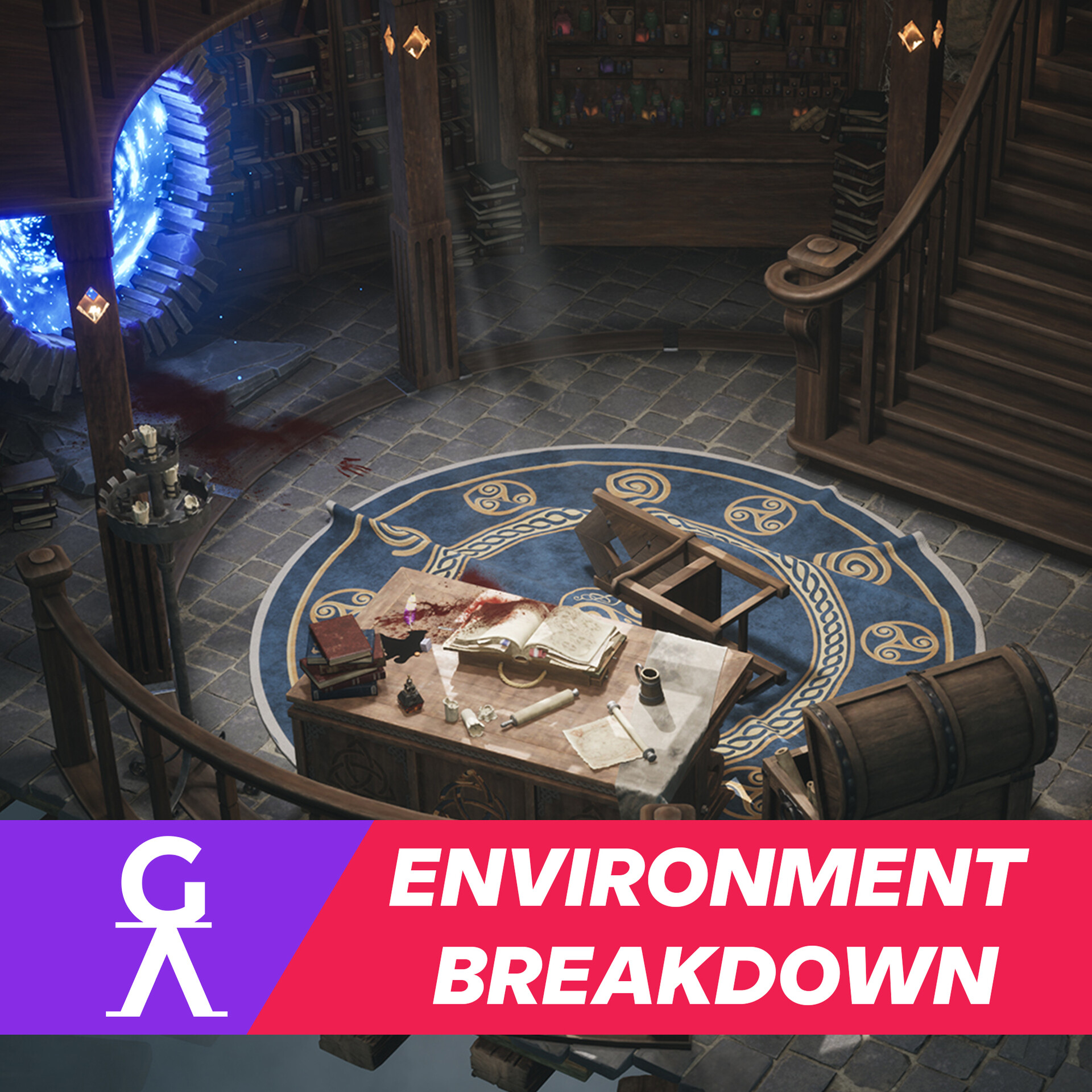 ArtStation - Wizards Library - Environment Breakdown - Eugenio Galdeano