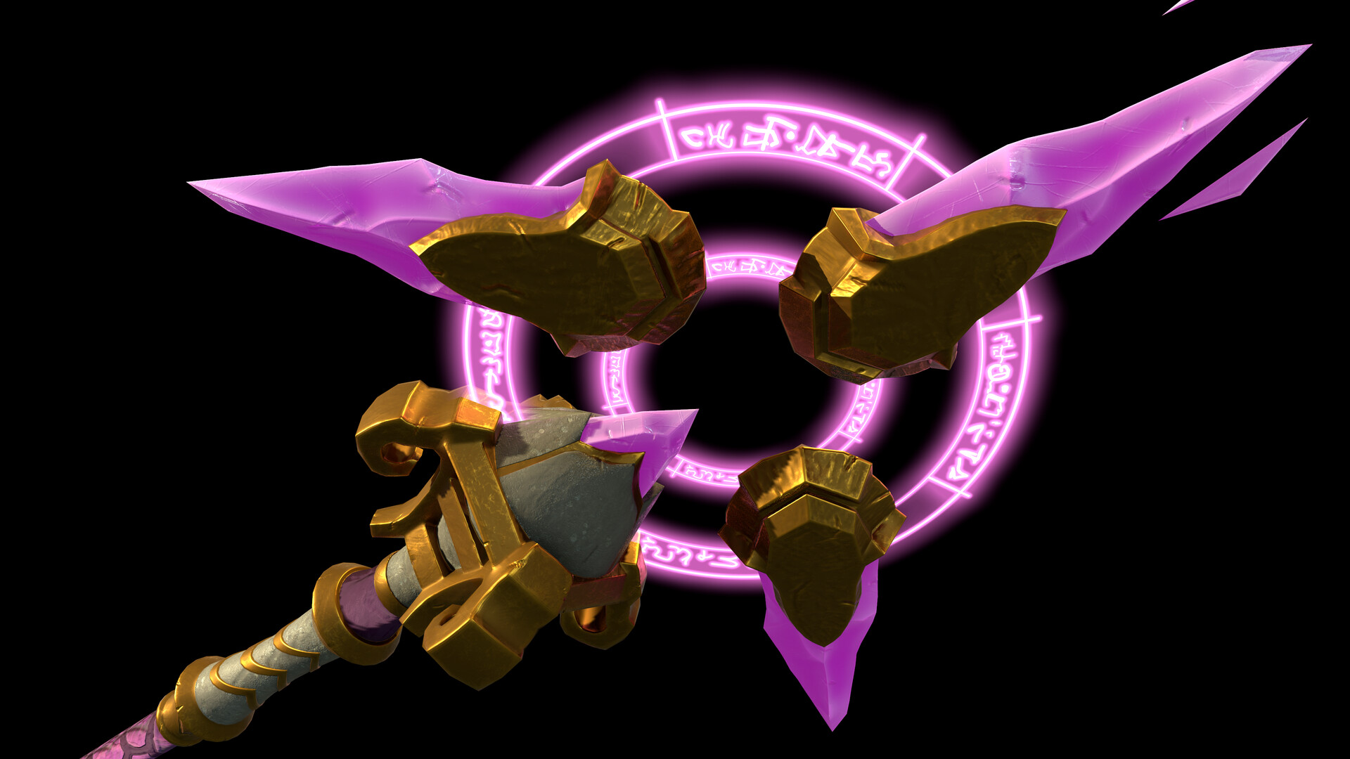 ArtStation - Aluneth, Greatstaff of the Magna stylized lowpoly