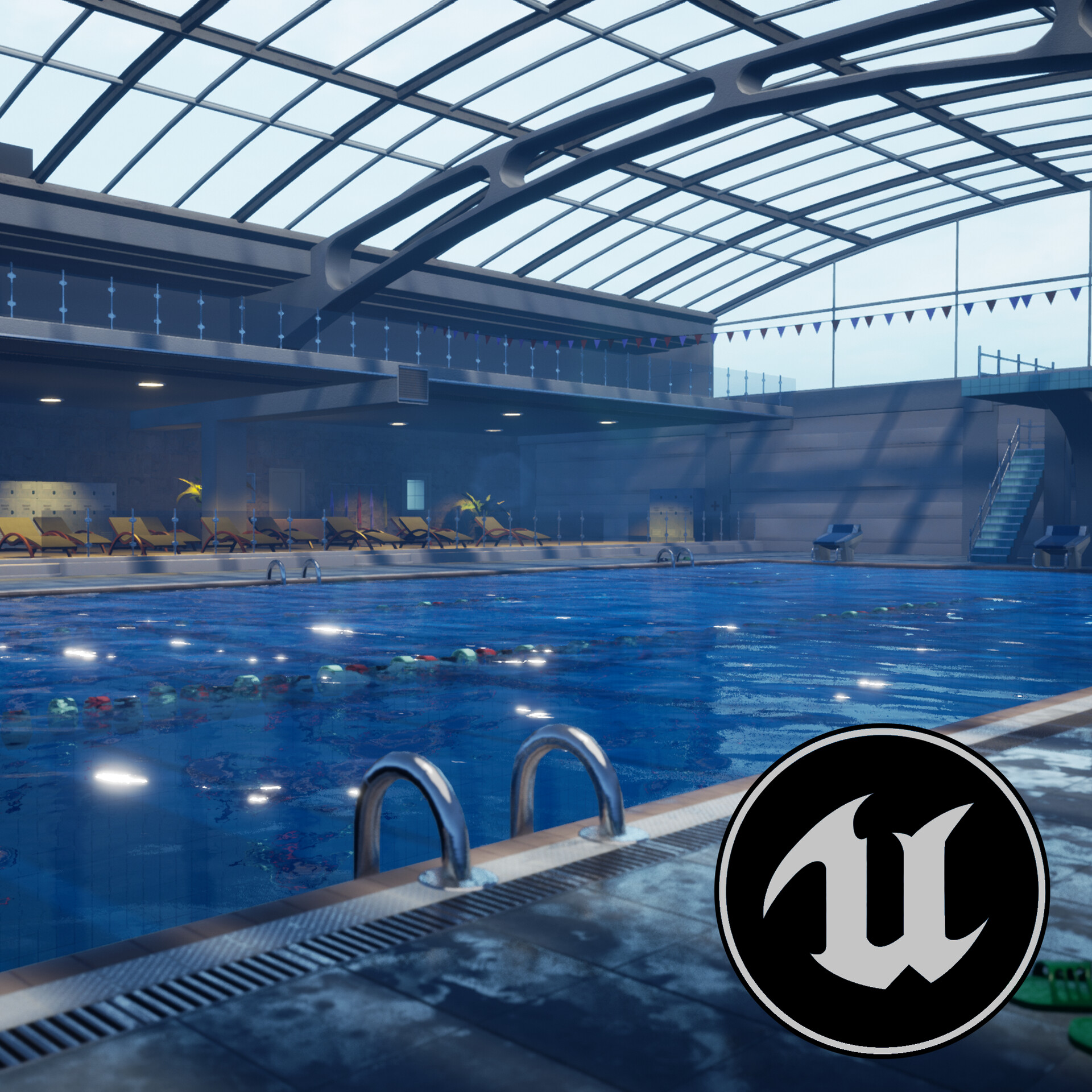 ArtStation - Swimming pool environment
