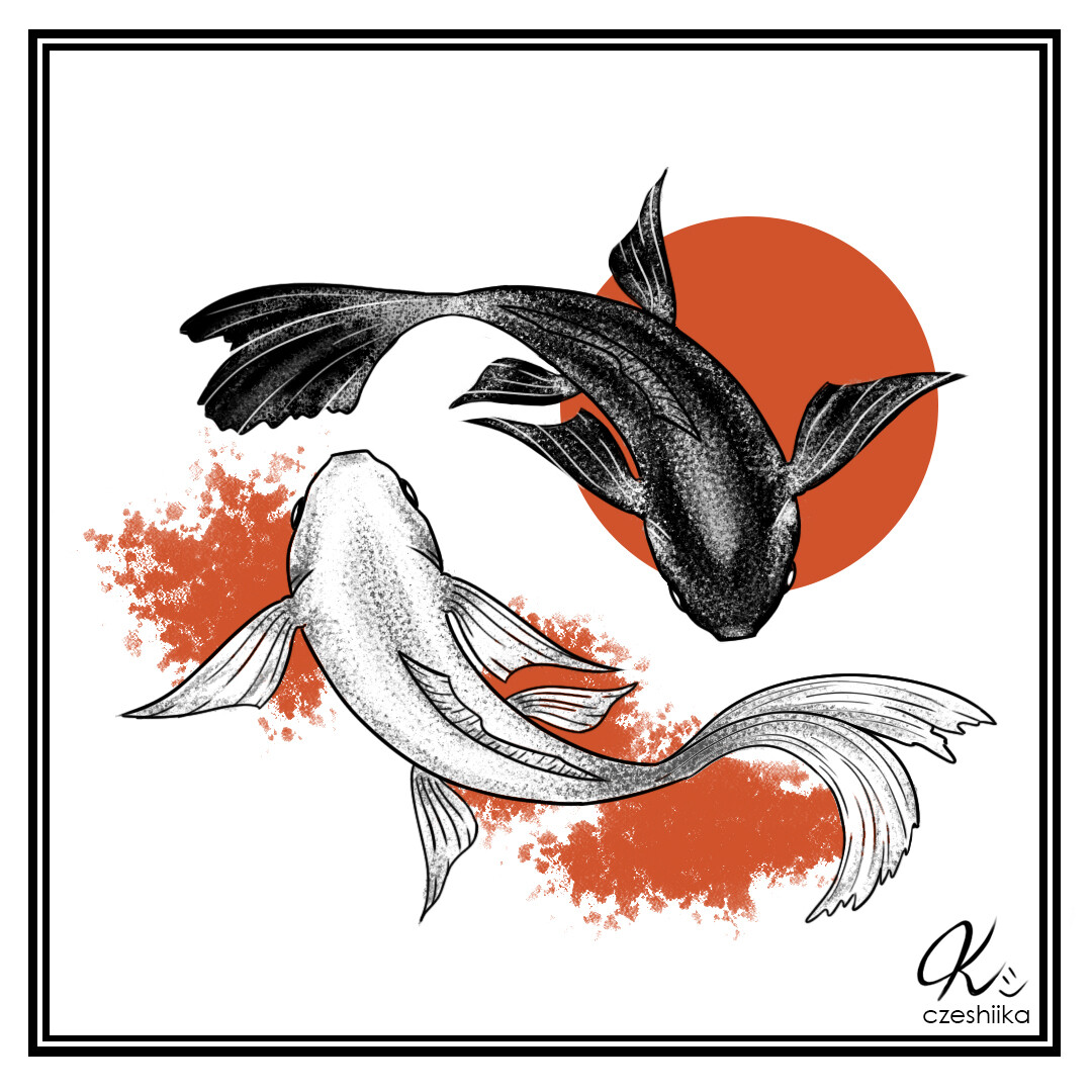 ArtStation - YinYang KoiFish