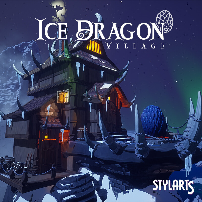 ArtStation - Stylized Ice Dragon Village - UE5