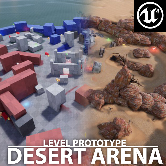 ArtStation - Desert Arena - Level Blockout (UE4)
