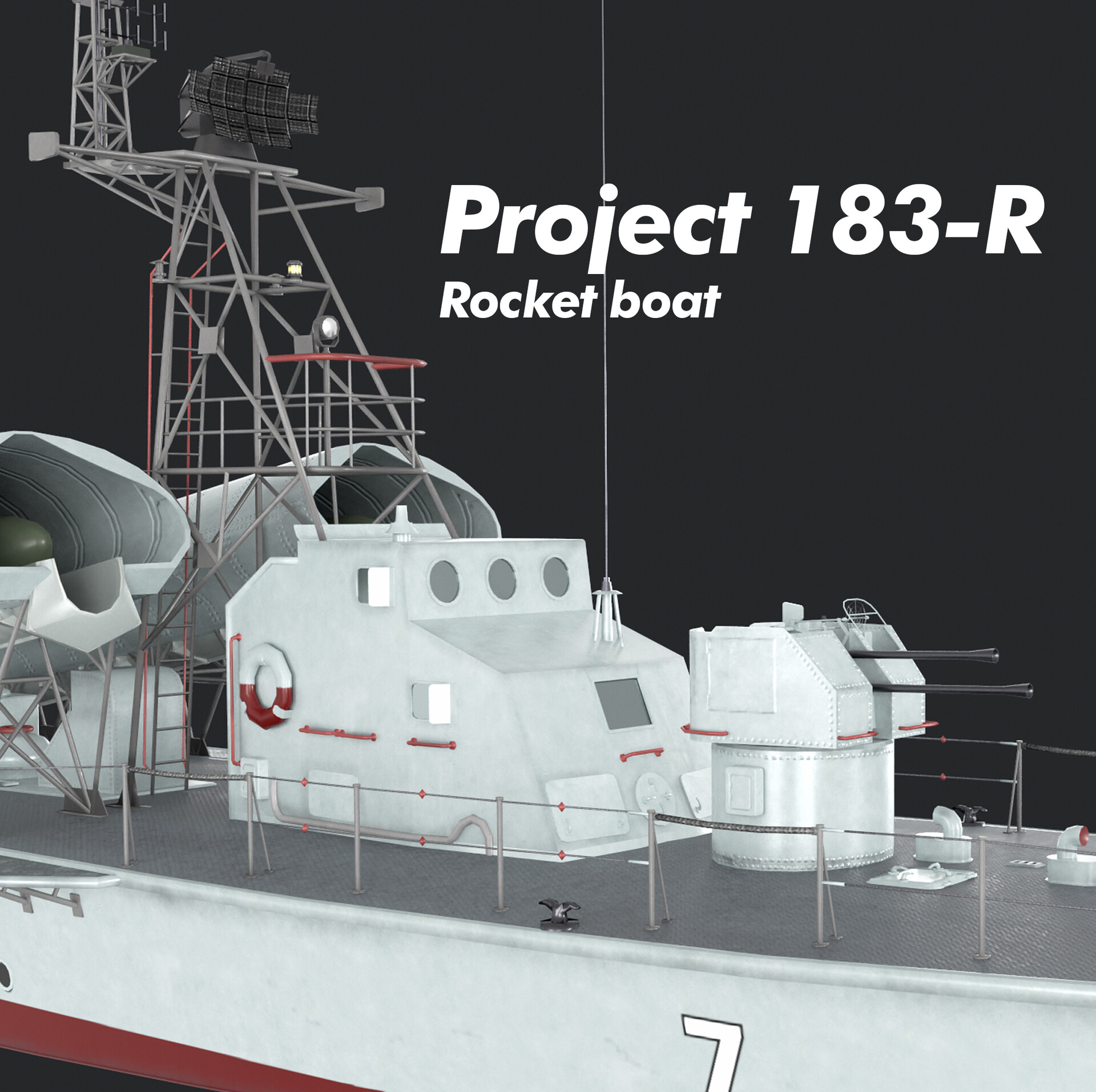 ArtStation - Rocket boat of the project 183-R