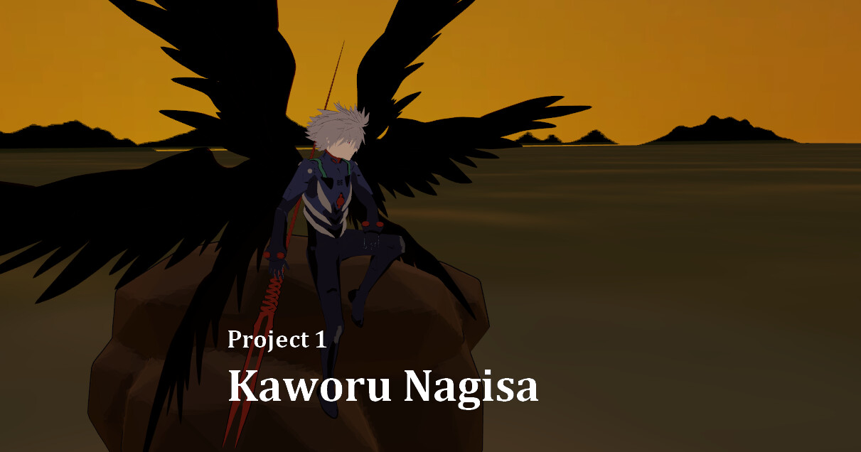 ArtStation - Kaworu Nagisa (Evangelion) - Portfolio Project 1
