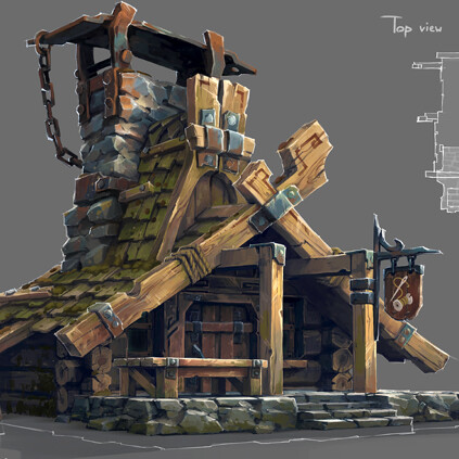 ArtStation - Fantasy houses and workshops