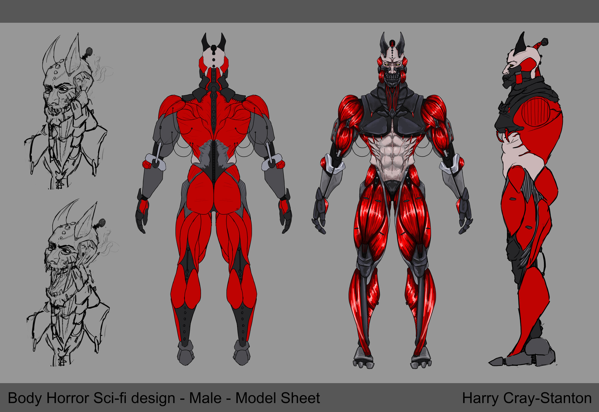 ArtStation - University Project, Body Horror Sci-fi pair