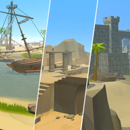 ArtStation - Rocket Royale PVE mode maps