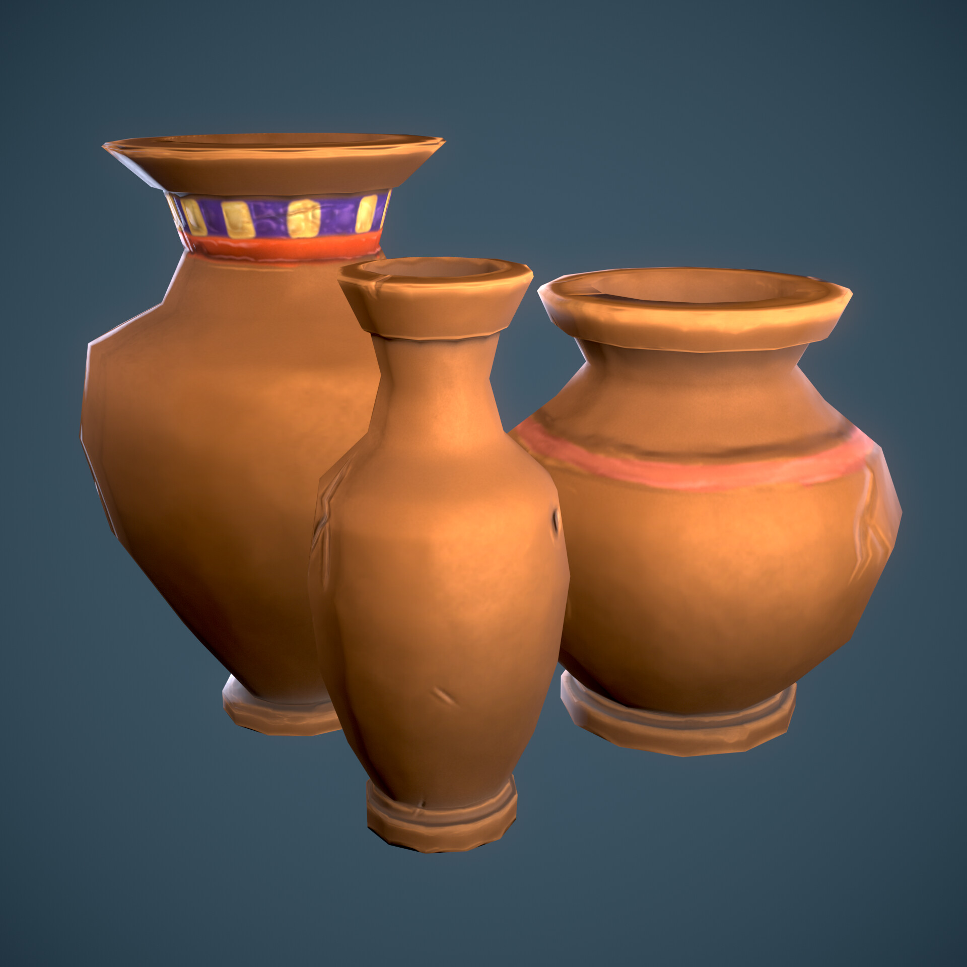 ArtStation - Low Poly Vases