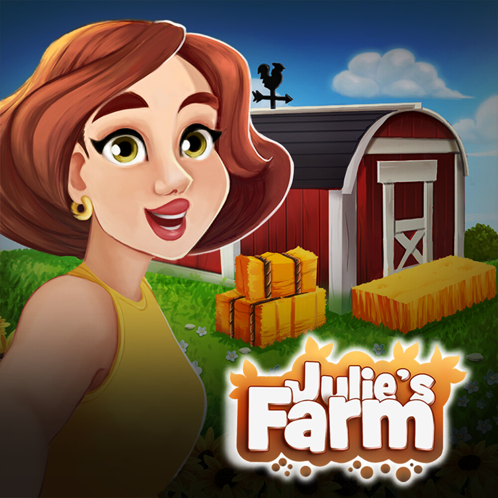 ArtStation - Julie's Farm - Rebranding logo and CRO assets for Google Play