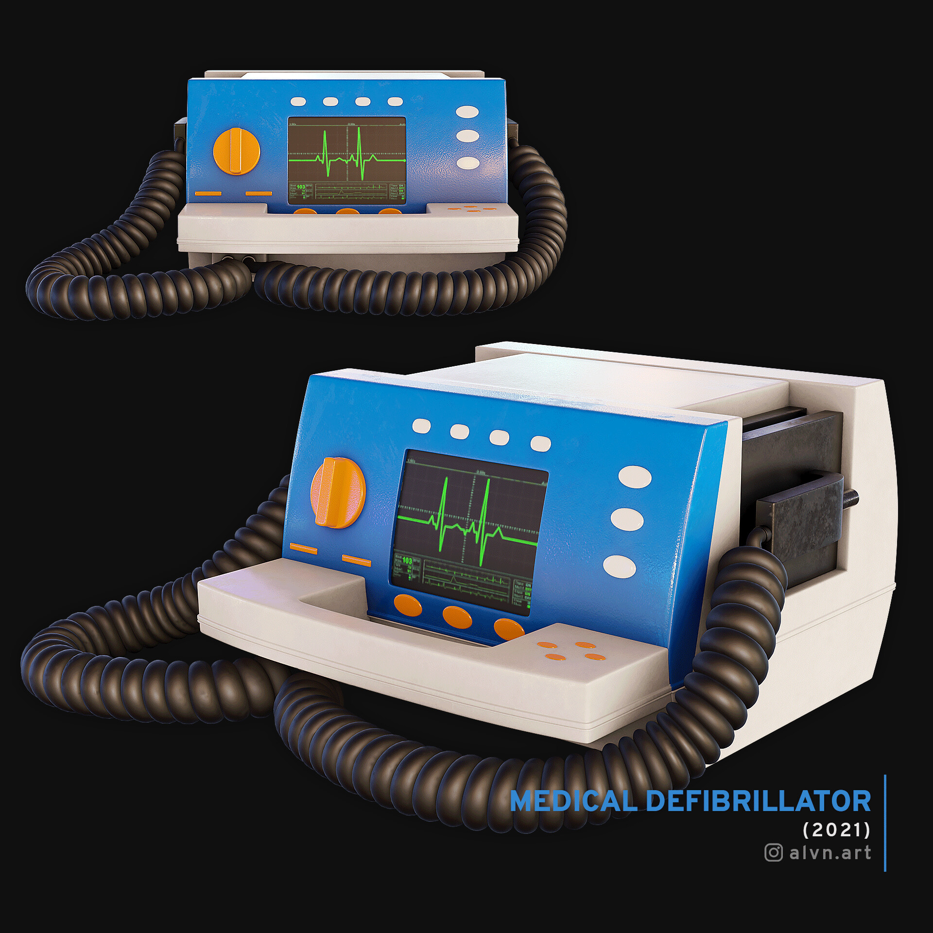 ArtStation - Medical Defibrillator (2021)