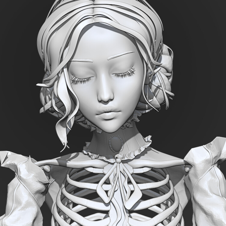 ArtStation - Skeleton girl WIP