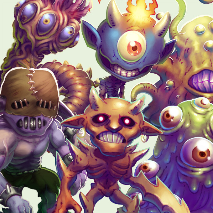 ArtStation - Monster Card Game Design