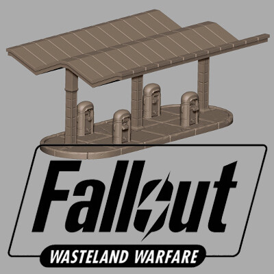 ArtStation - Fallout - Wasteland Warfare - Red Rocket Station Pump ...