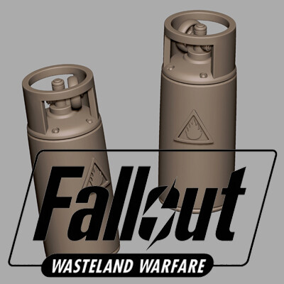 ArtStation - Fallout - Wasteland Warfare - Red Rocket Station Gas Cannister