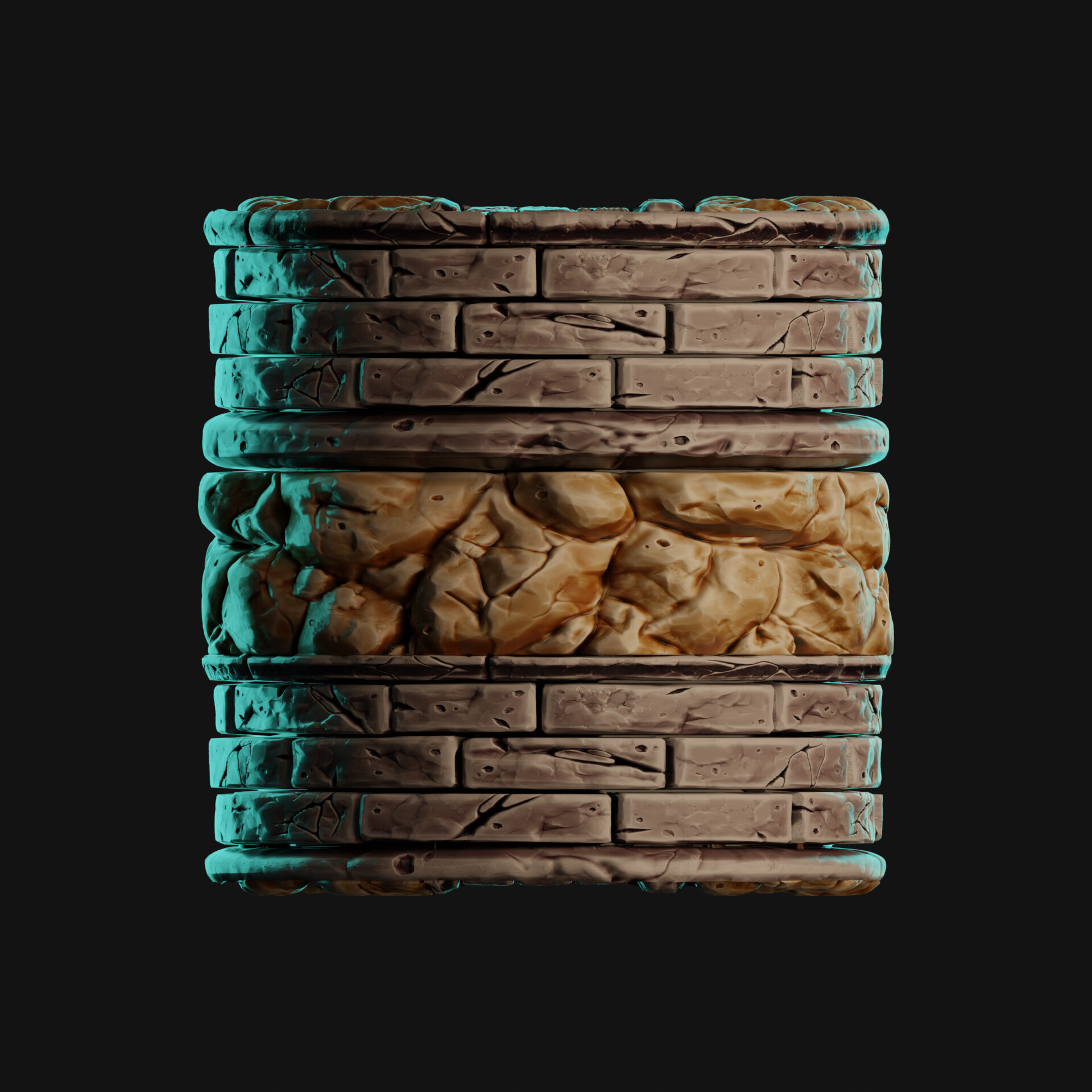 ArtStation - Stylized PBR Material I Rock Trim Sheet