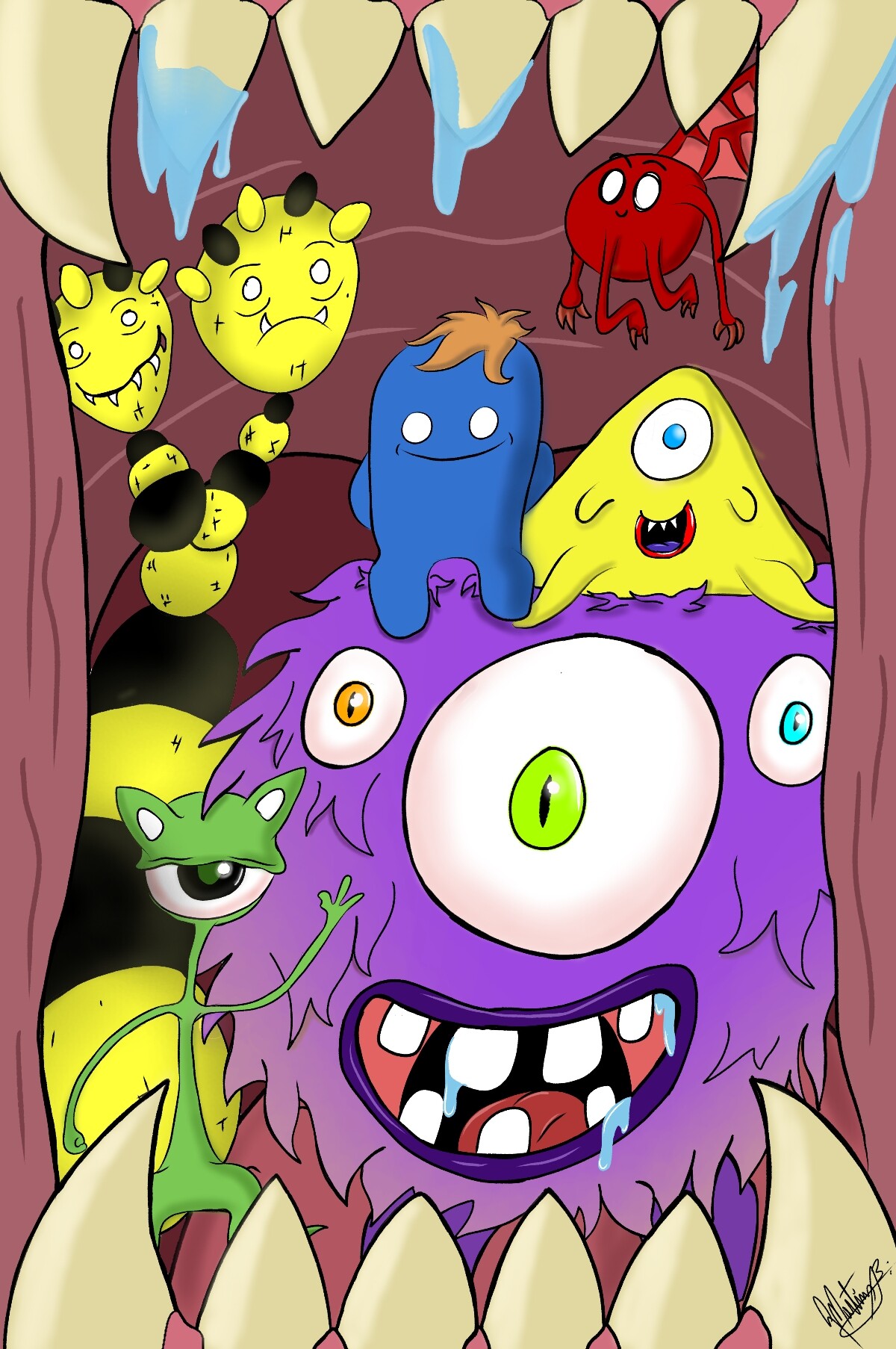 ArtStation - Monster swallowing monsters