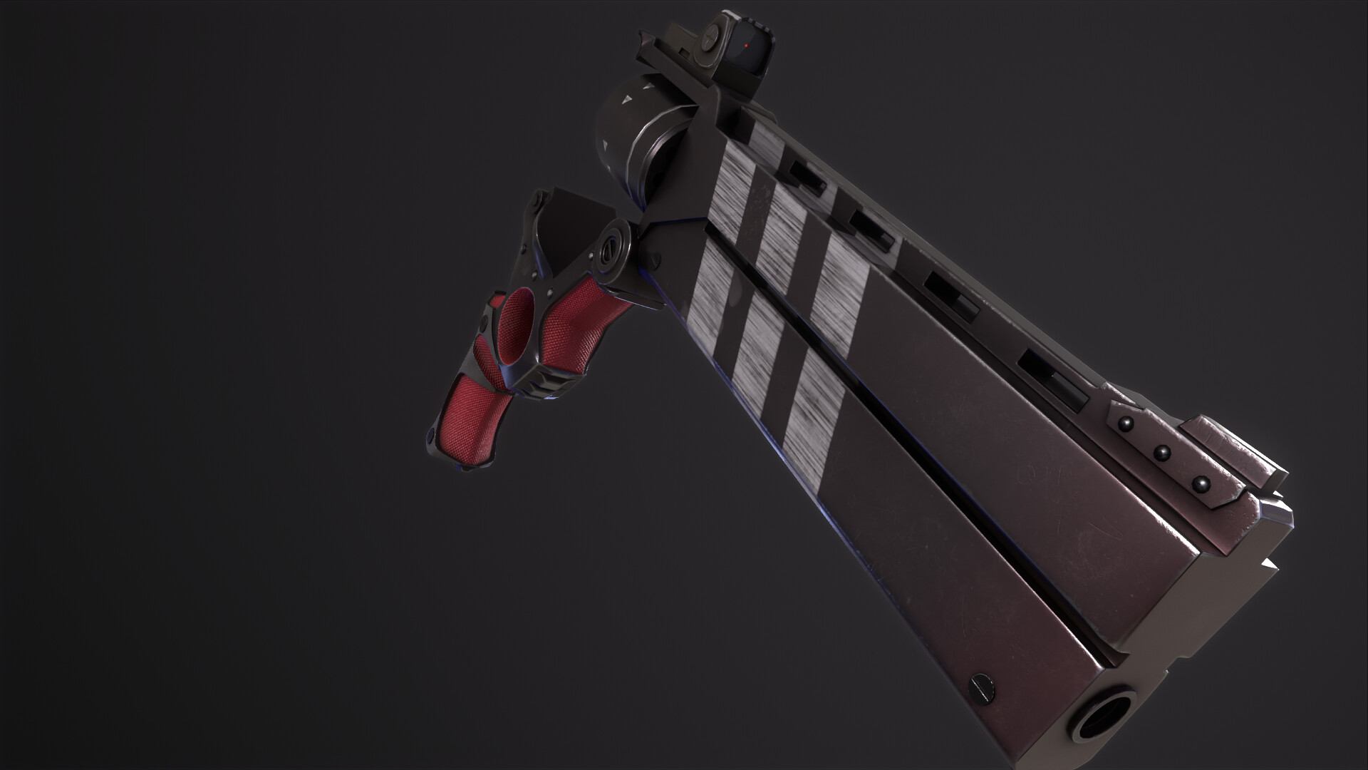 ArtStation - Futuristic revolver caliber .223 "crimson shot"