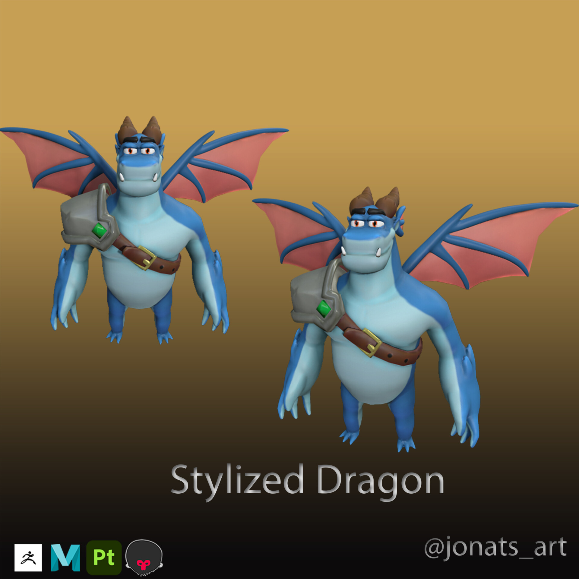 ArtStation - Stylized Dragon