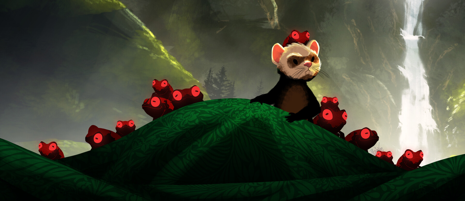 ArtStation - Ferret and some frogs