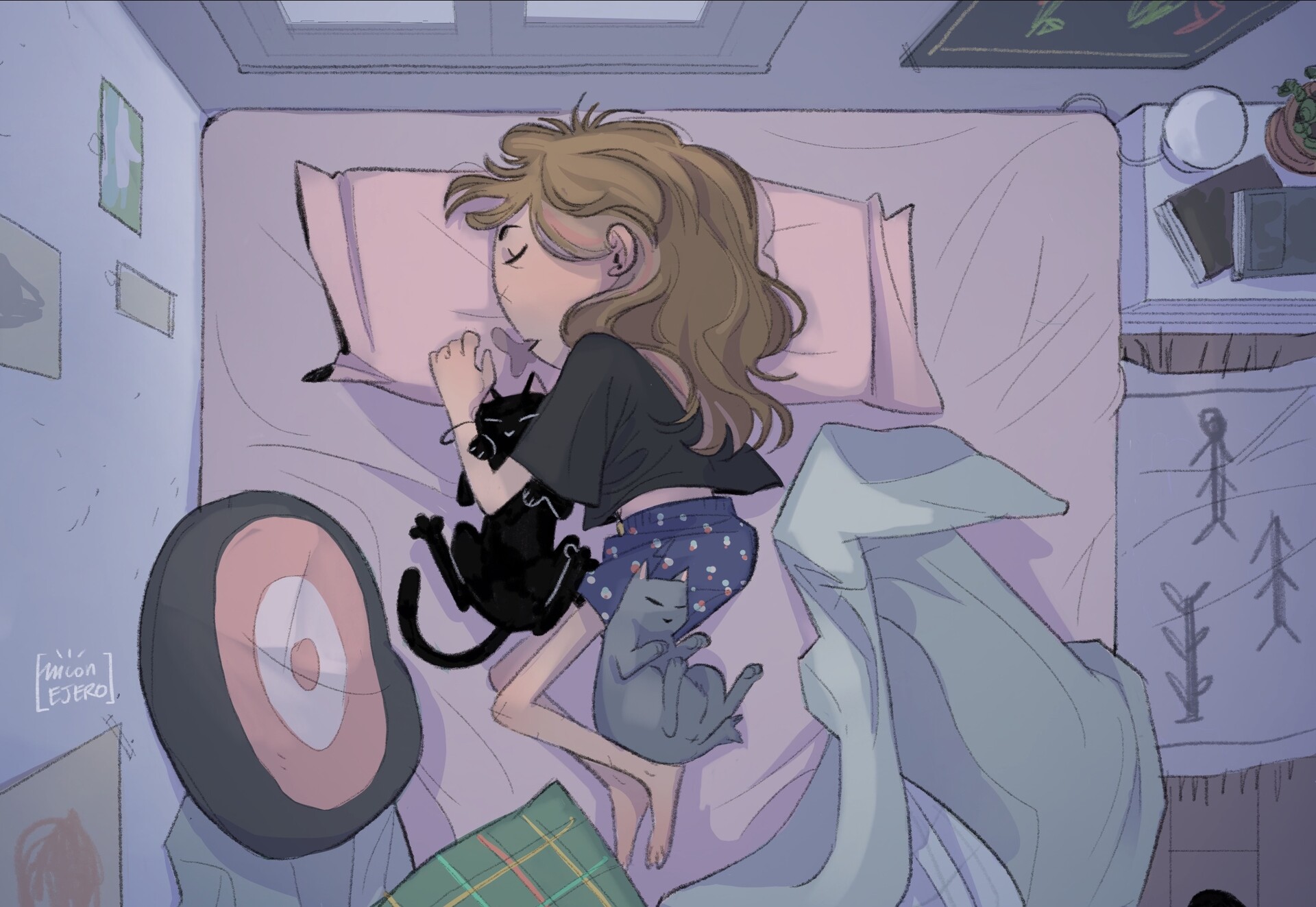 ArtStation - Sleep with cats