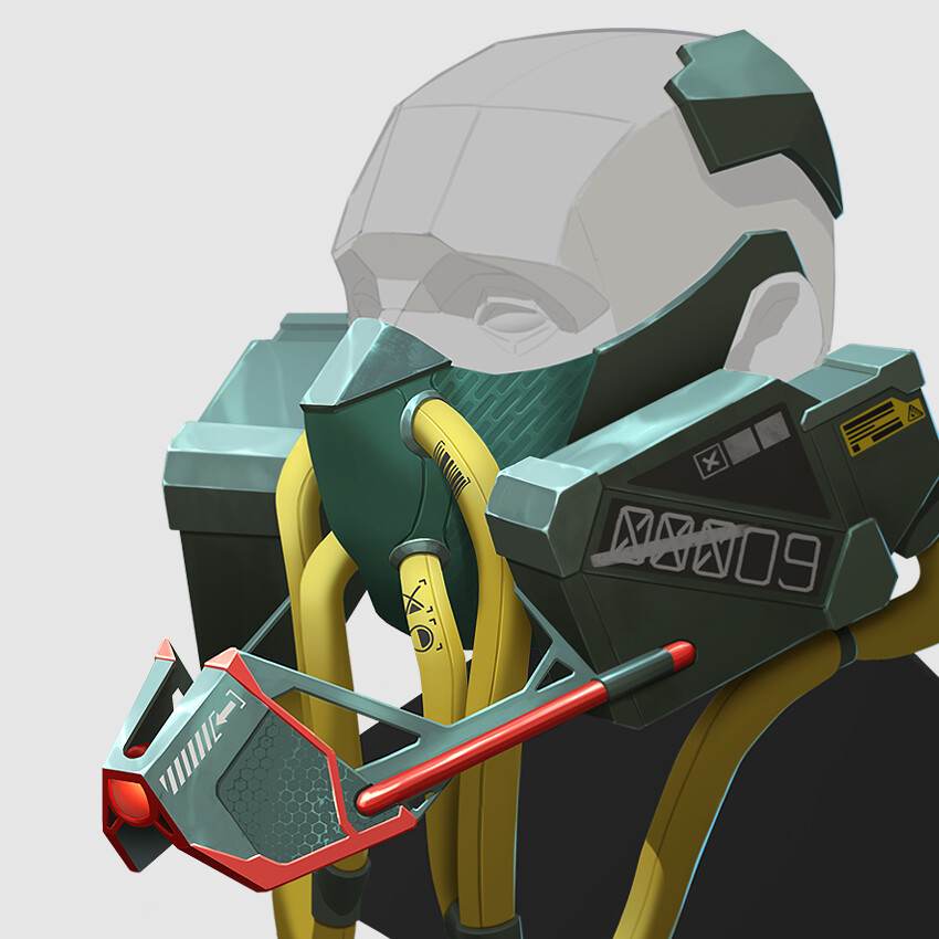 ArtStation - Fire mutant mask concept