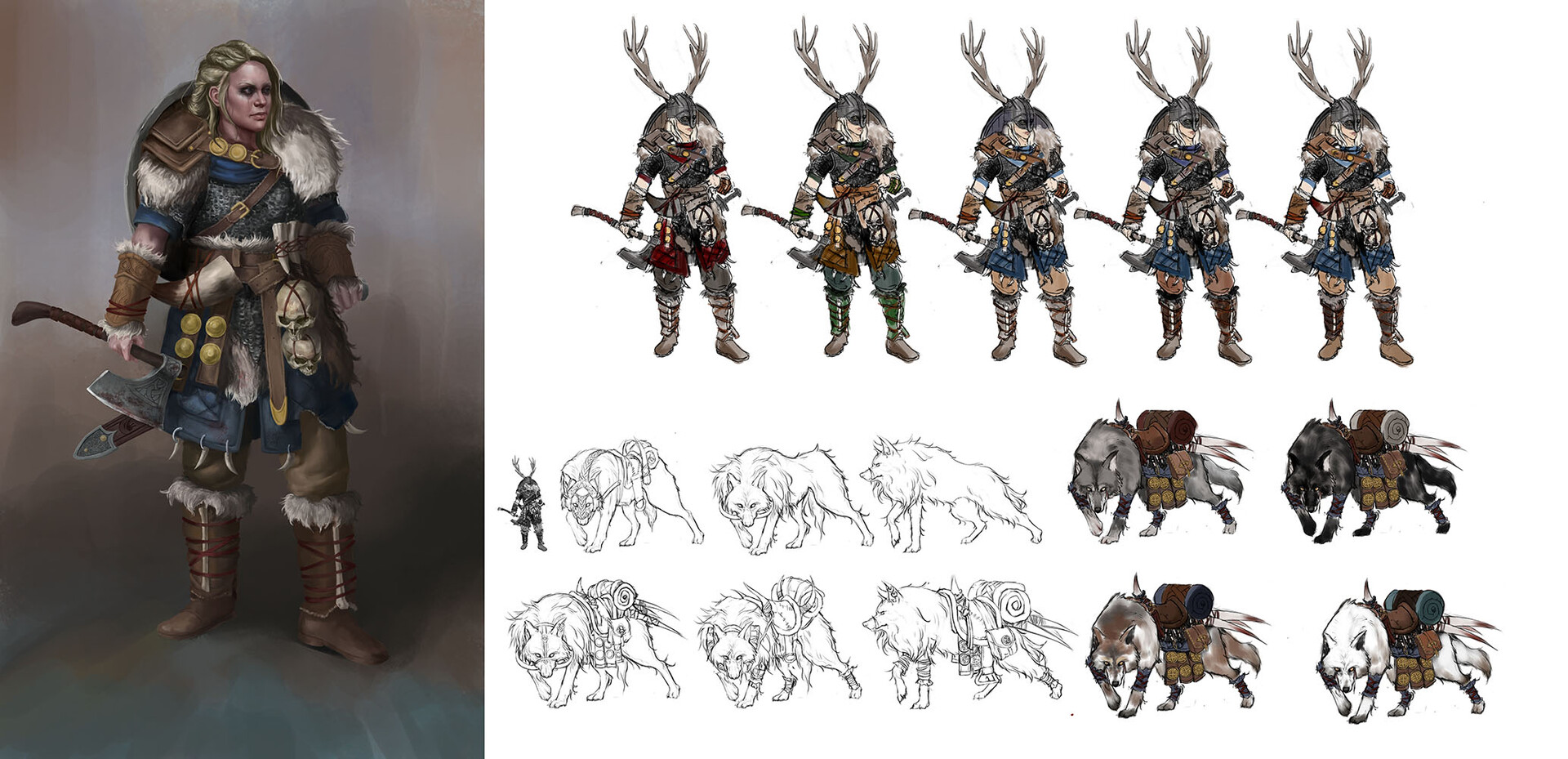 ArtStation - Viking warrior and mount design