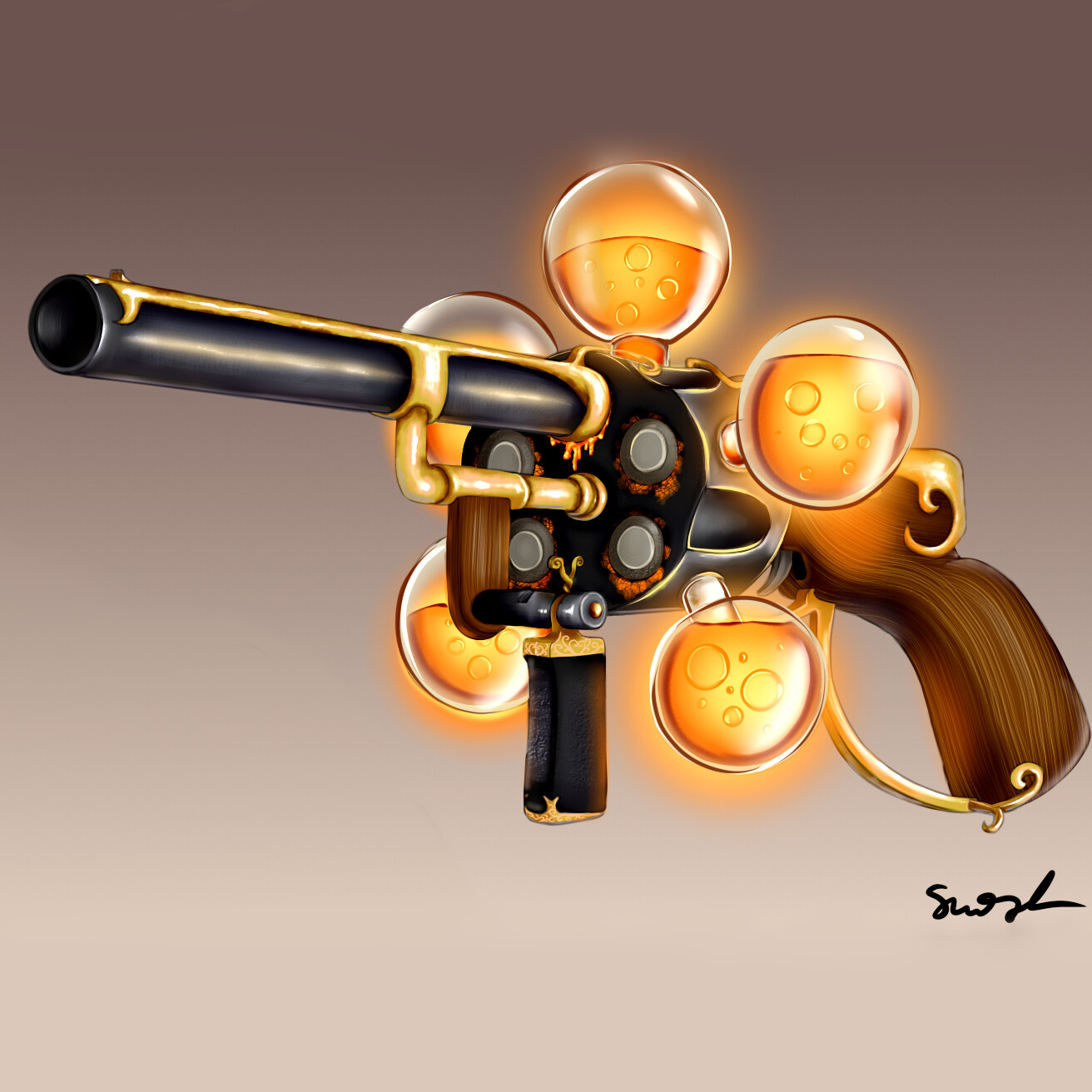 ArtStation - Acid-Flask Revolver