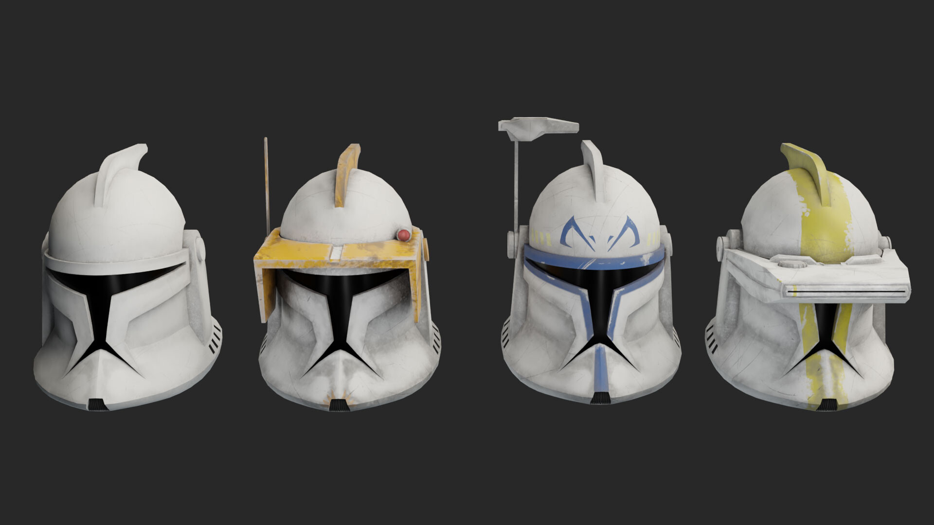 ArtStation - Star Wars - Clone Wars Phase 1 Helmets