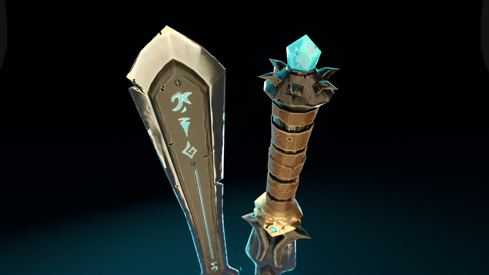 ArtStation - 3D Stylized Sword I Props