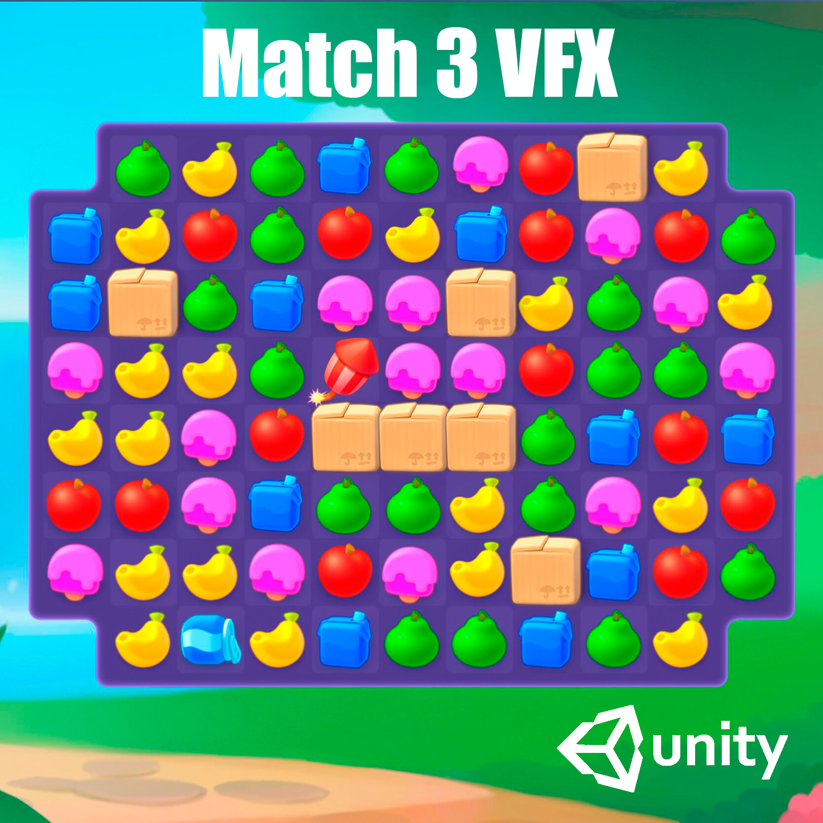 ArtStation - Match 3 Rocket Vfx Animation