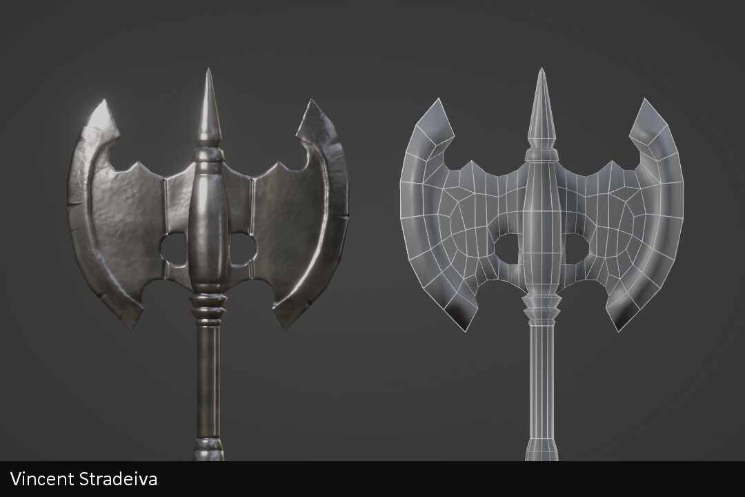 ArtStation - Axe 3D Game Weapon