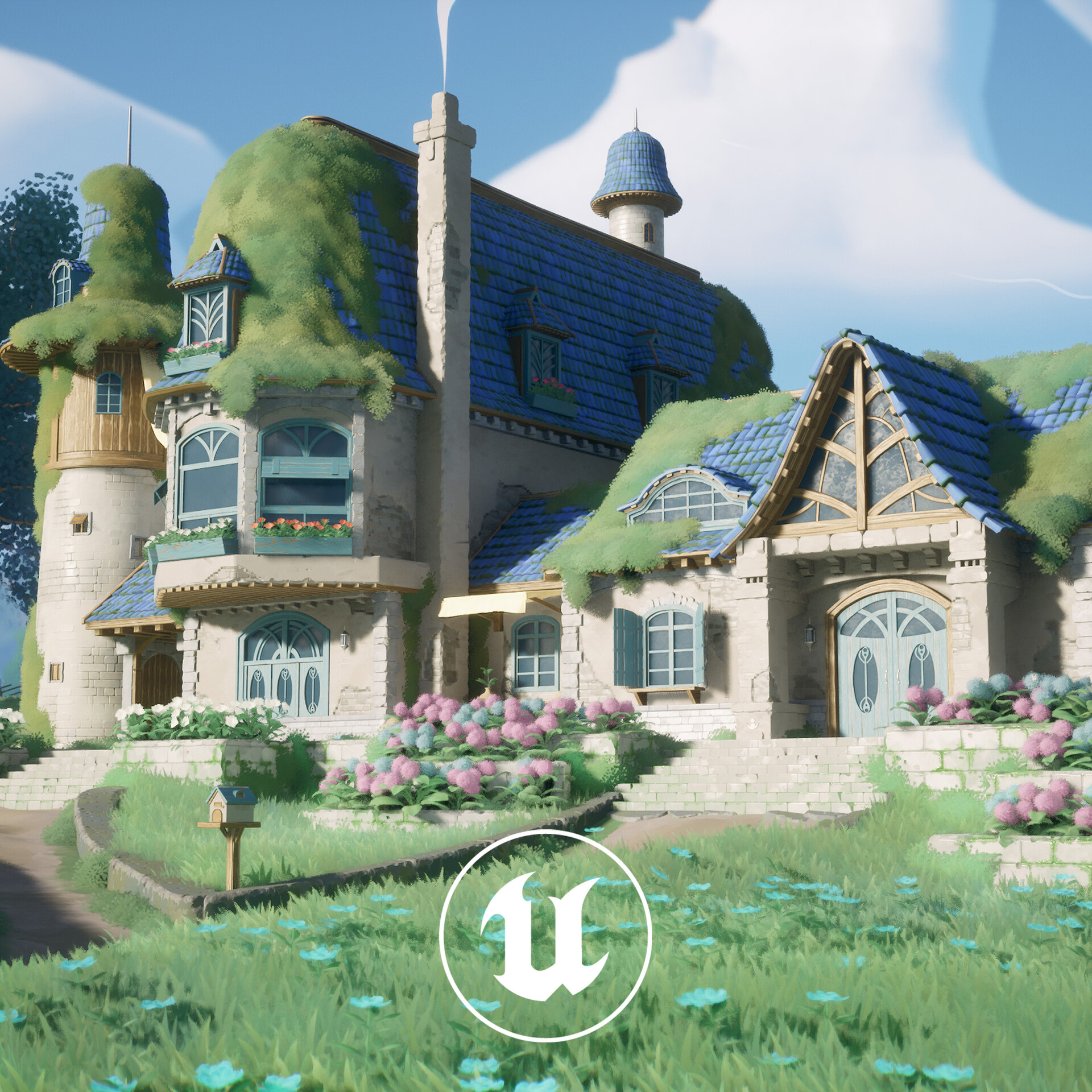 ArtStation - Azure Hillside Home - UE5