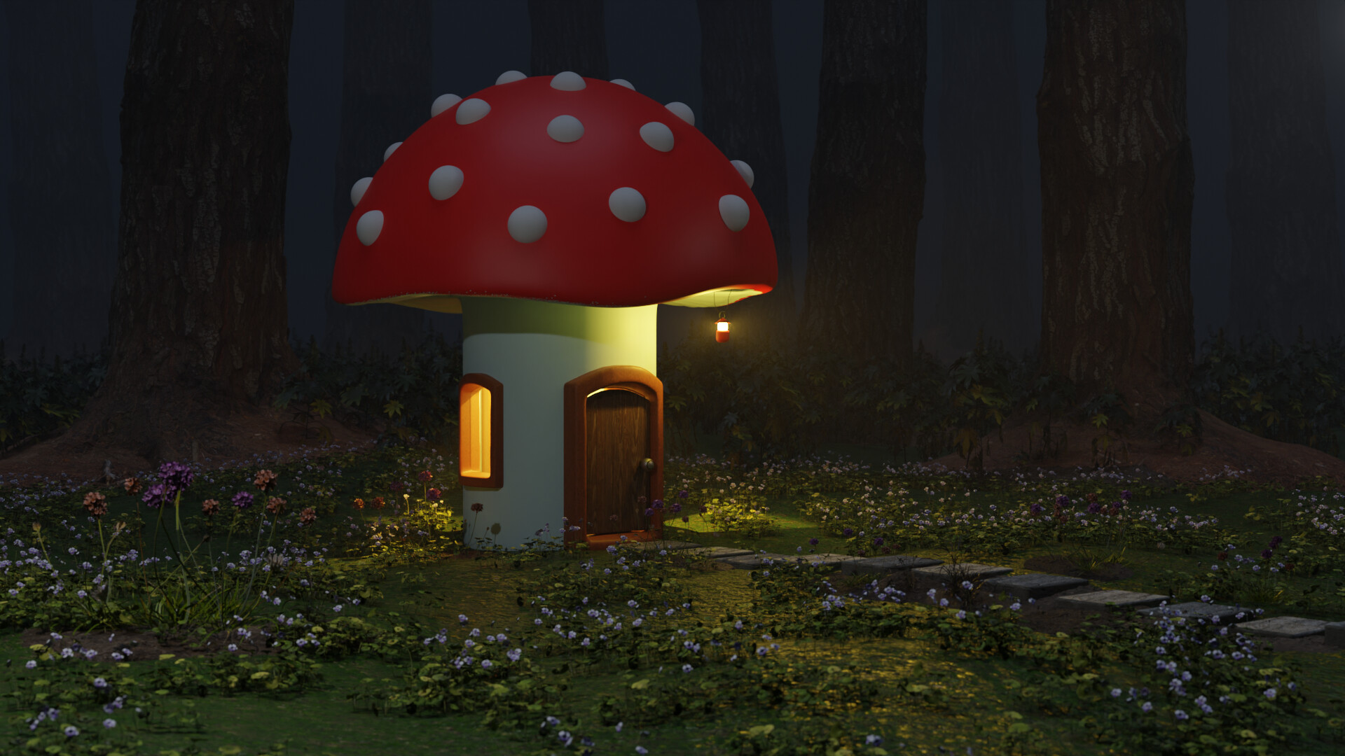 ArtStation - Mushroom House in the wild