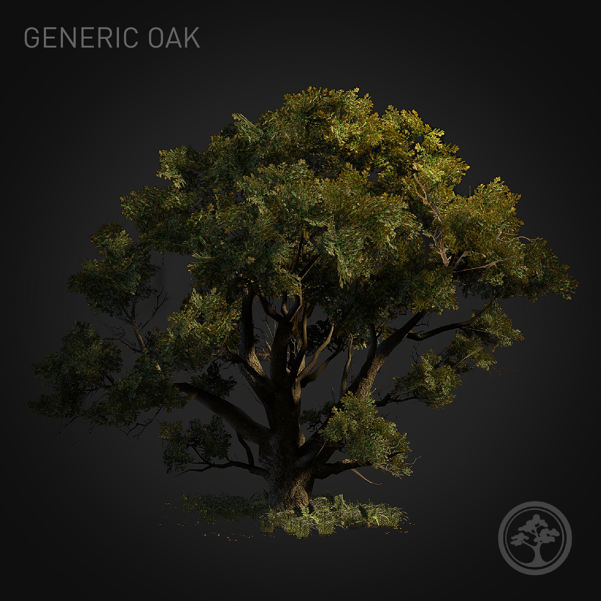 ArtStation - Generic Oak Tree - Game ready 3D model