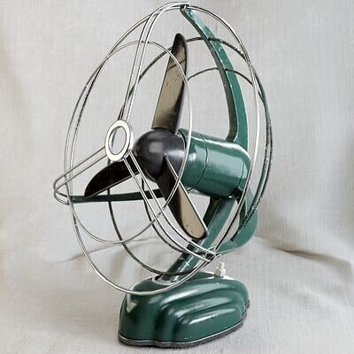 ArtStation - Schoeller & Co. 1950s Art Deco Desk Fan