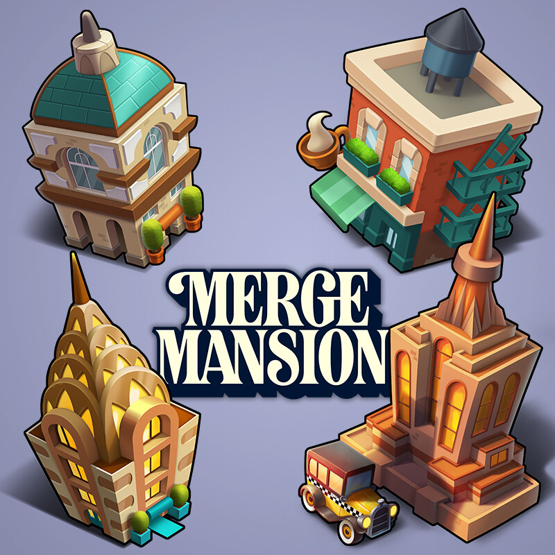ArtStation - Merge Mansion - New York Building Set