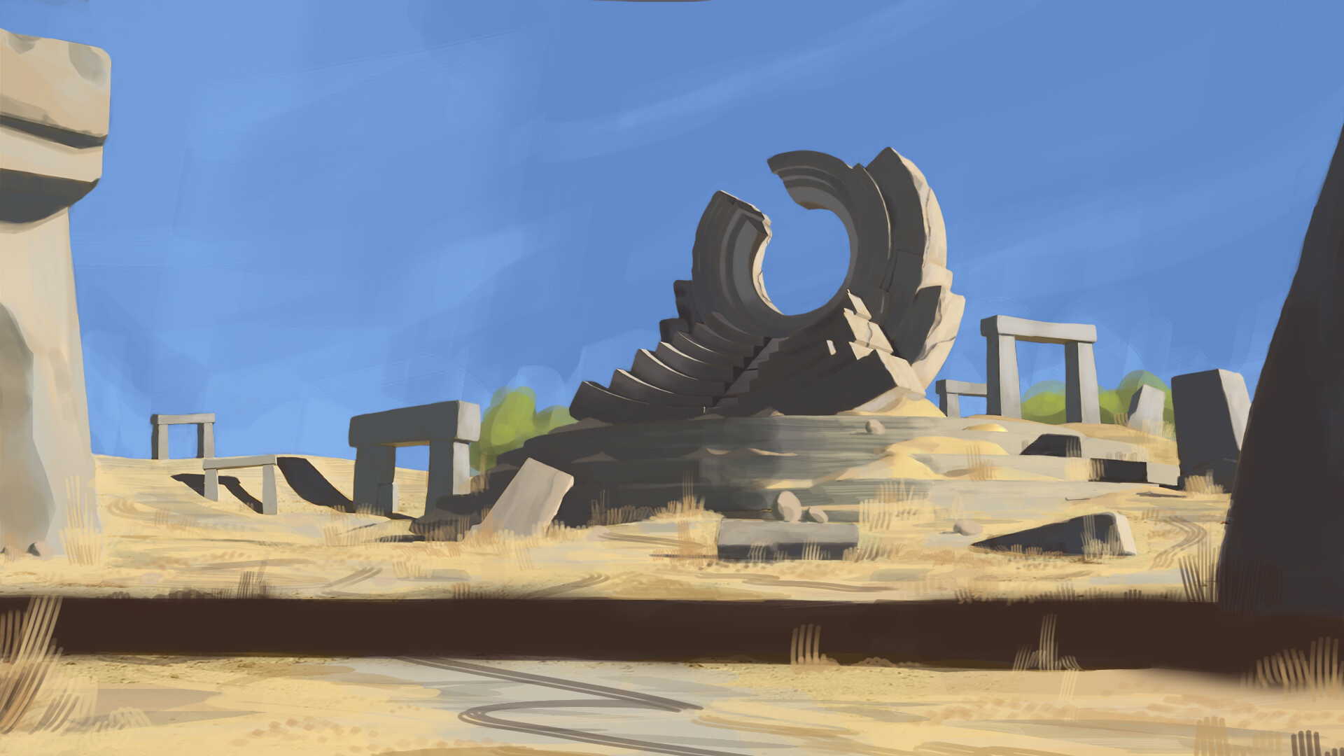 ArtStation - Environment Concept-Ancient Desert Portal
