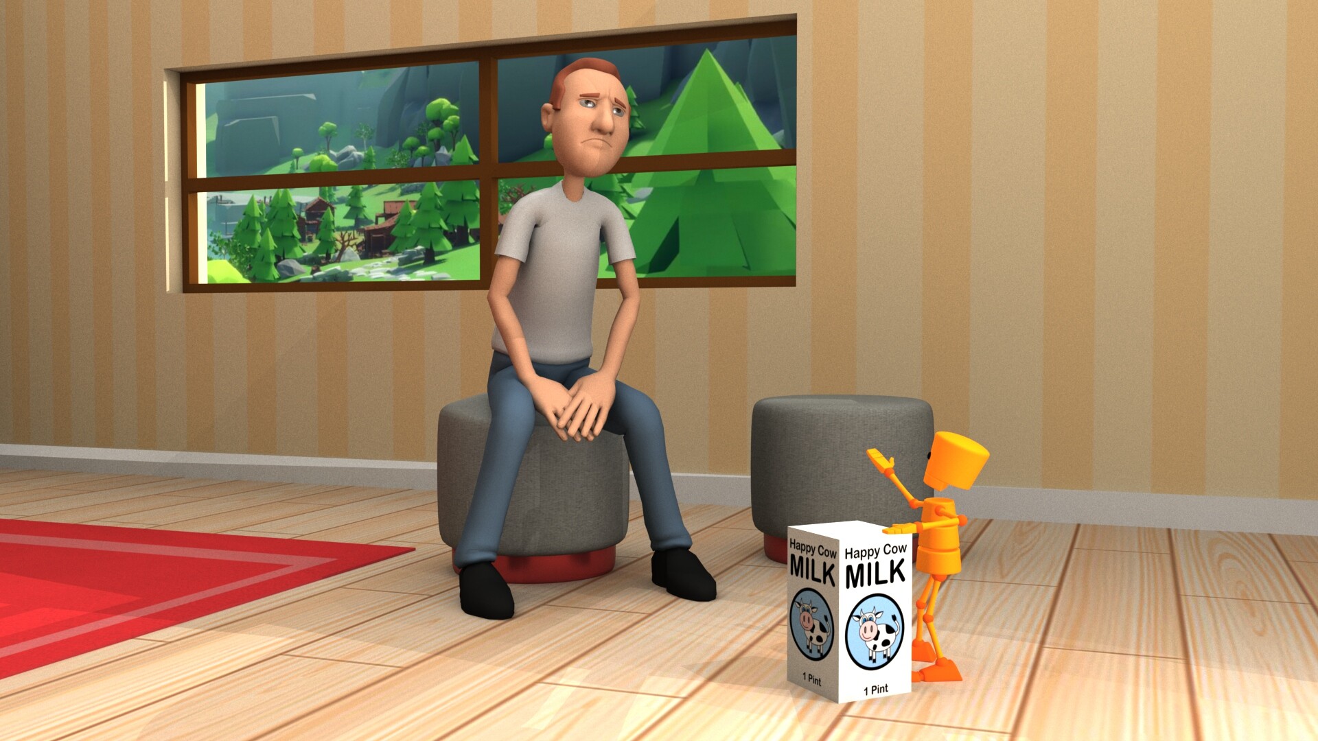 ArtStation - Iron Helper Pre-Rigged Animation