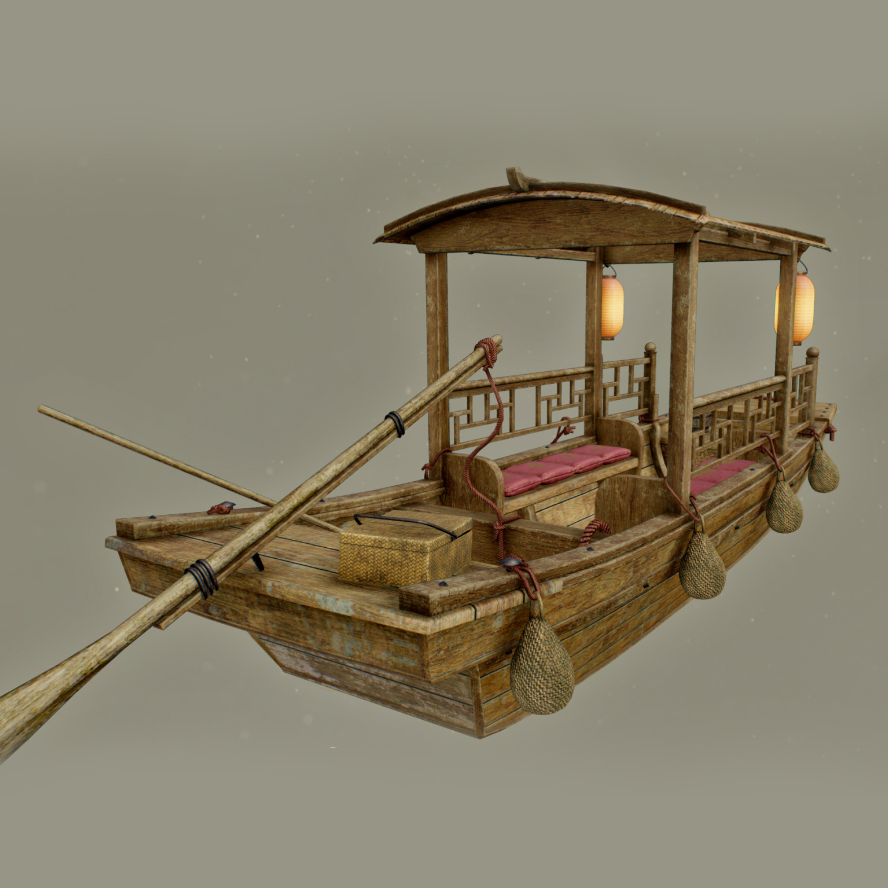 ArtStation - Traditional Asian wooden boat