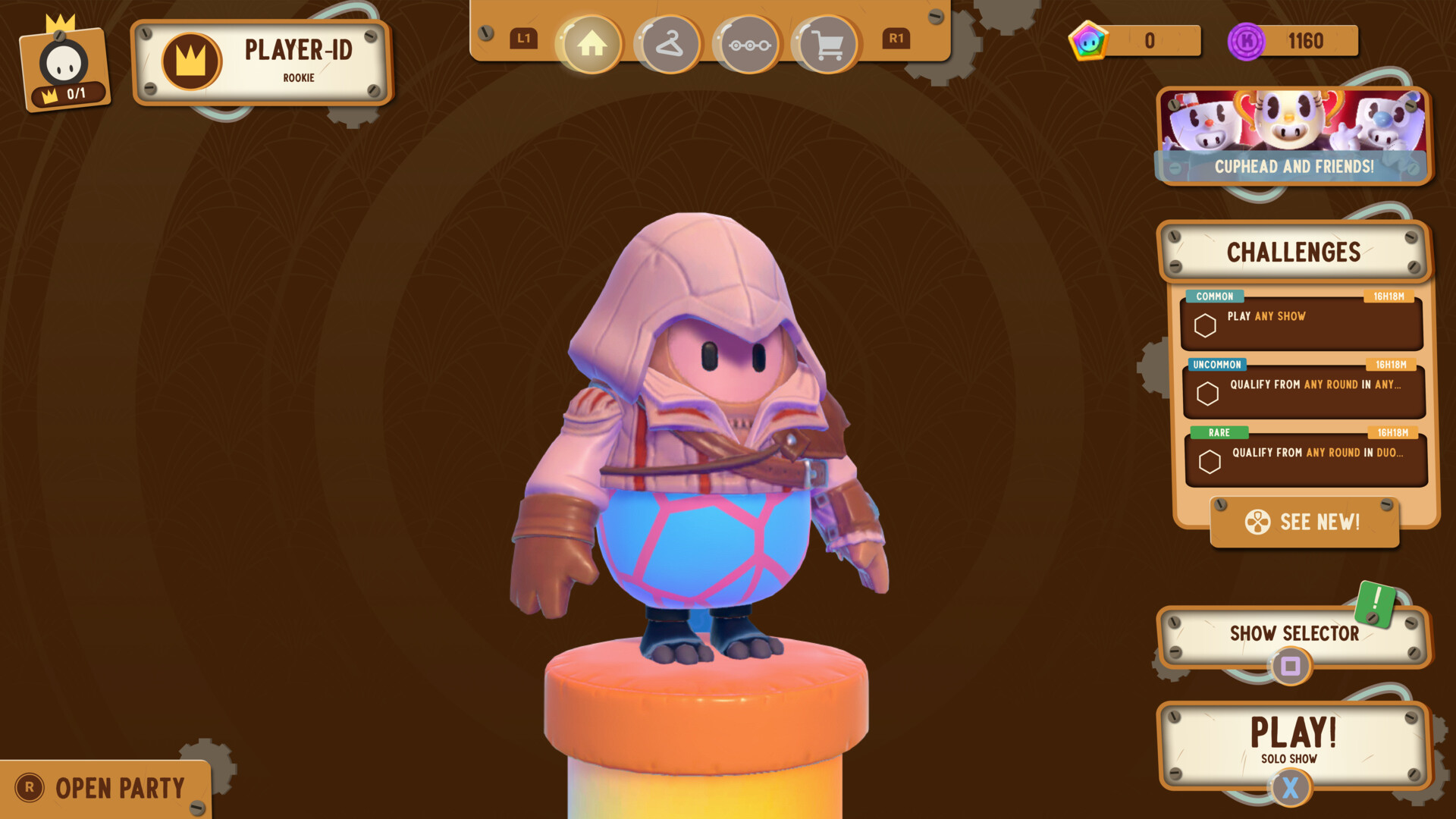 ArtStation - Steampunk Redesign Fall Guys - Personal GUI Project