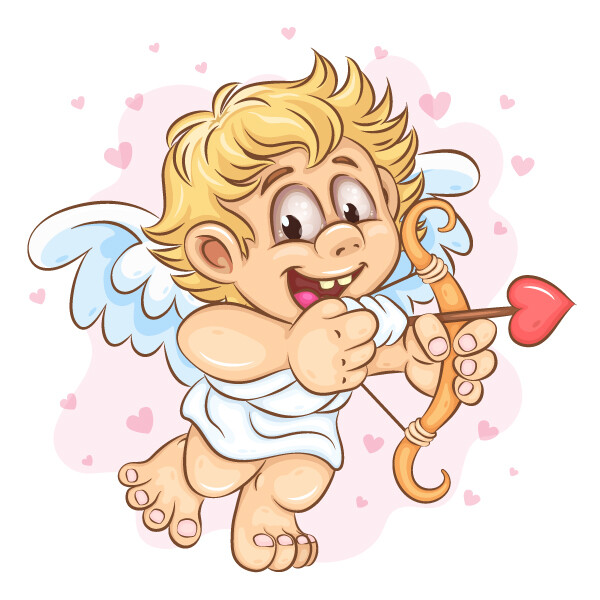 Andrey KENO - Cartoon Cupid with Bow.