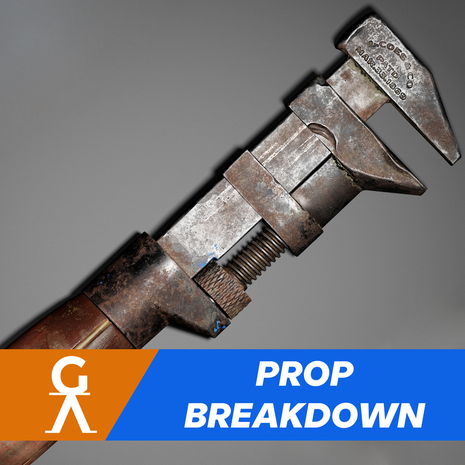 ArtStation - Antique Wrench - Prop Breakdown - Masab Omair