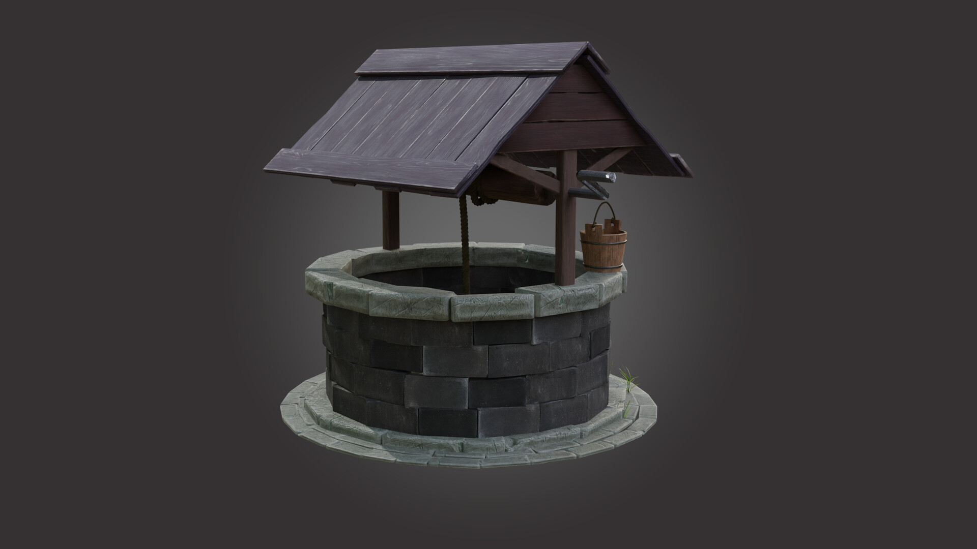ArtStation - 4 variants of medieval wells